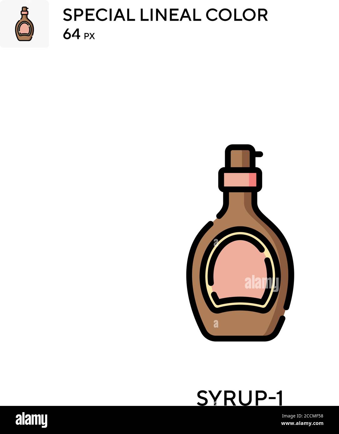 Syrup-1 Special lineal color icon. Illustration symbol design template ...