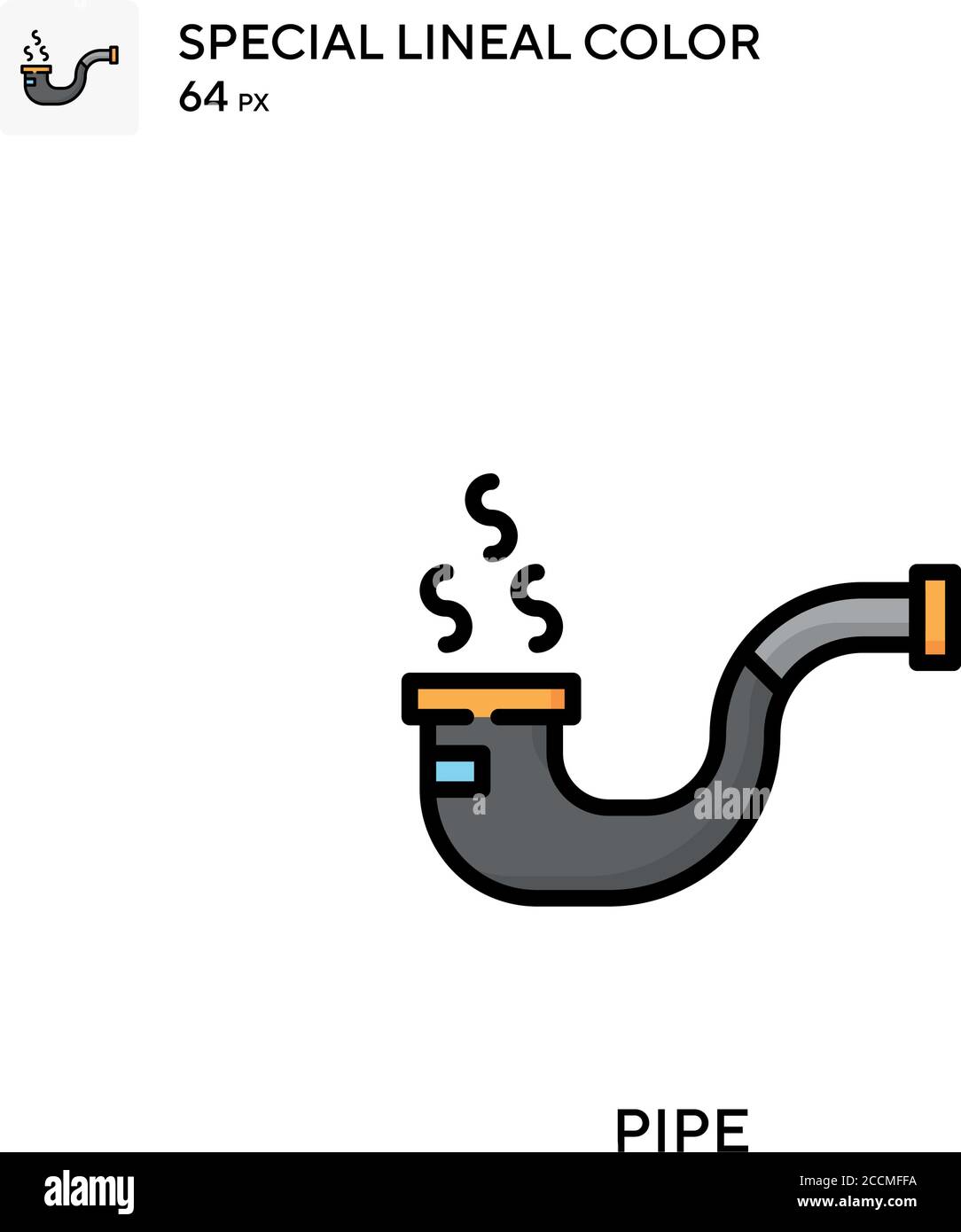 Pipe Special lineal color icon. Illustration symbol design template for ...