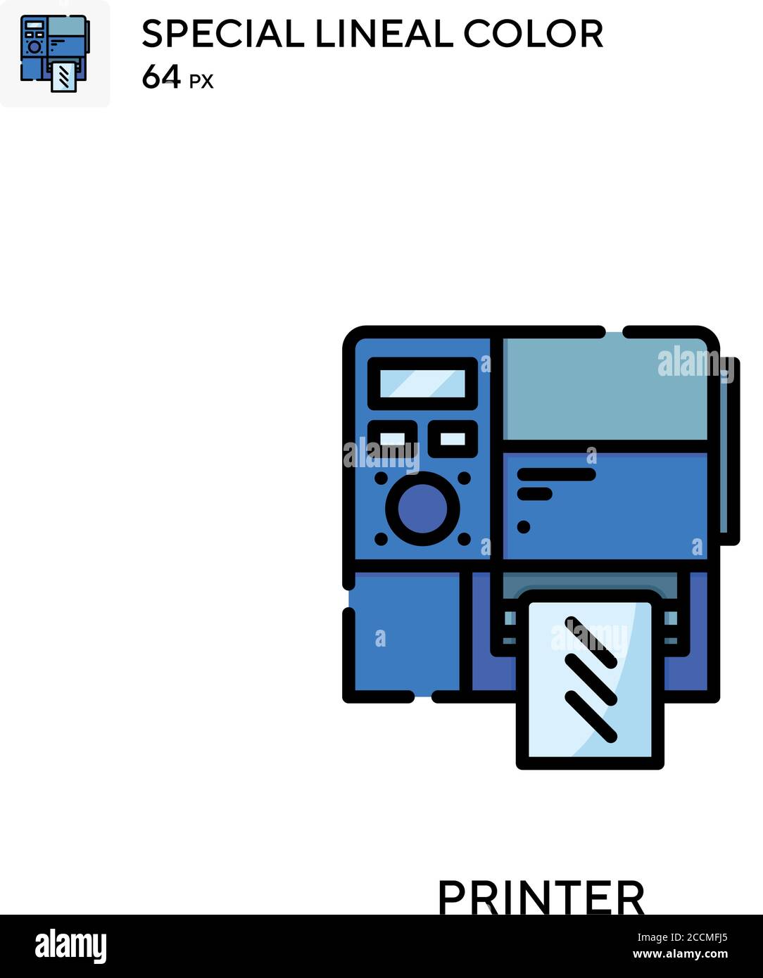 Printer Special lineal color icon. Illustration symbol design template ...