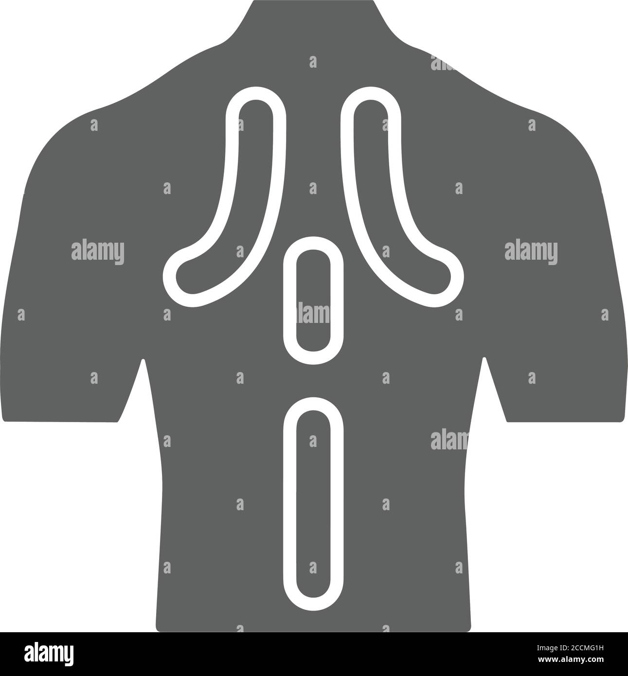 Body, shoulder icon is isolated on white background. Simple vector ...