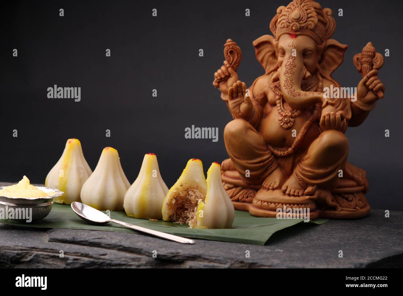 Modak- a traditional dish made on Ganpati festival in India. served ...
