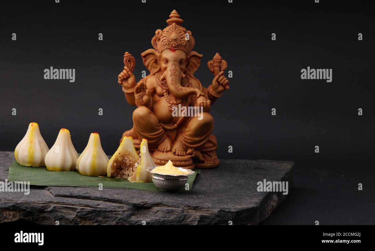 Modak- a traditional dish made on Ganpati festival in India. served ...