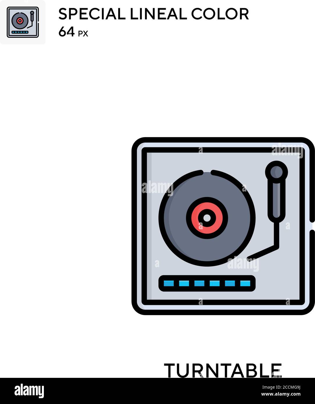 Turntable Special lineal color icon. Illustration symbol design ...