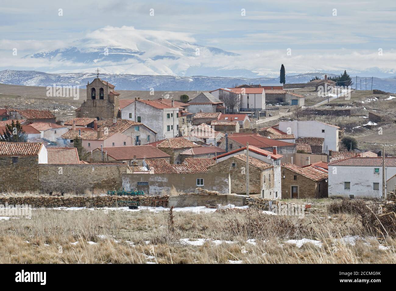 Fuentes de Magaña village in Soria province, Spain Stock Photo - Alamy