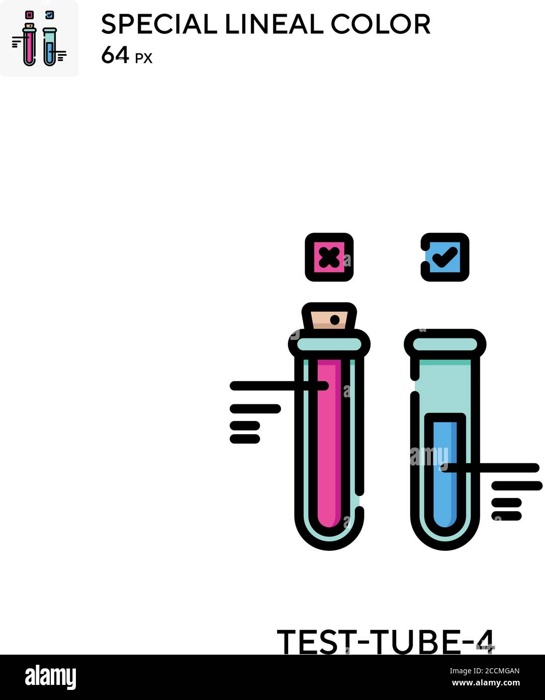 Test-tube-4 Special lineal color icon. Illustration symbol design ...