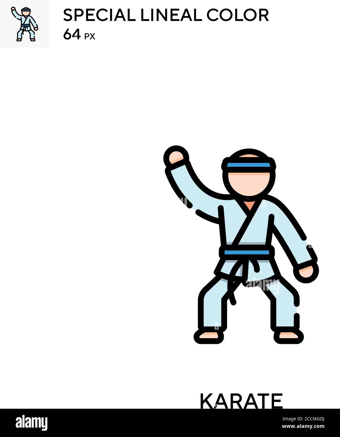 Karate Special lineal color icon. Illustration symbol design template ...