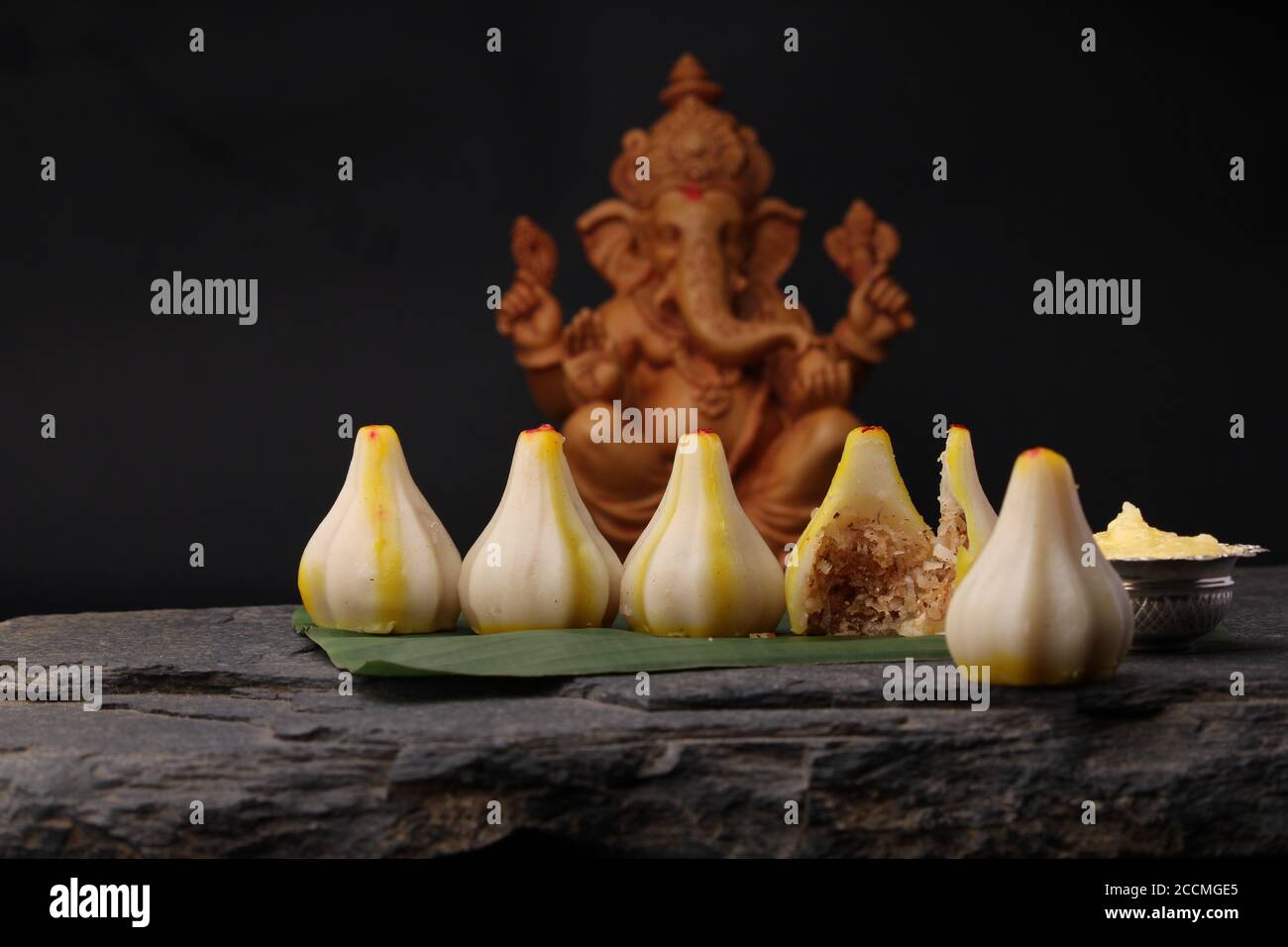 Modak- a traditional dish made on Ganpati festival in India. served ...