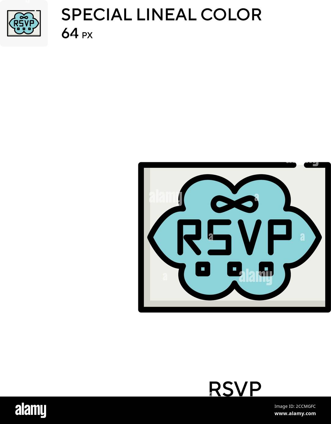 Rsvp Special lineal color icon. Illustration symbol design template for ...