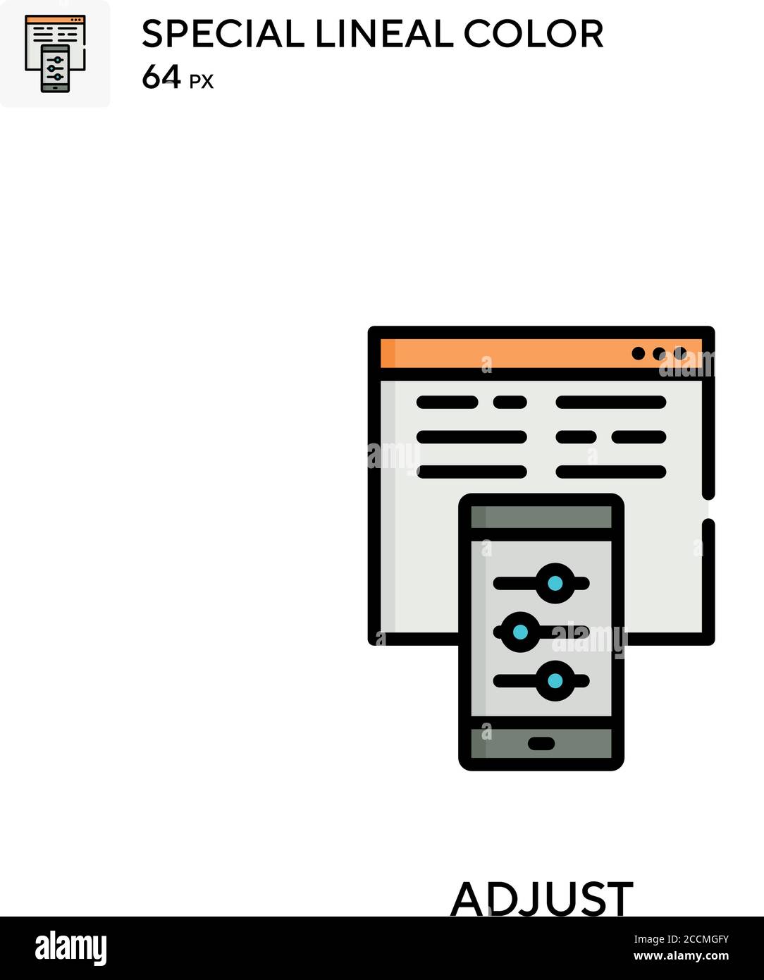 Adjust Special lineal color icon. Illustration symbol design template ...