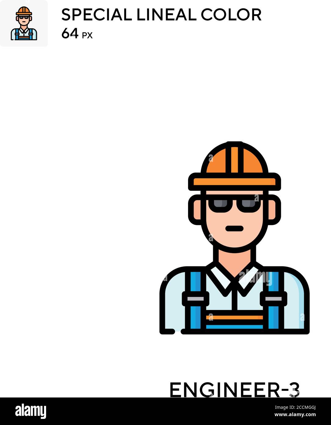 Engineer-3 Special lineal color icon. Illustration symbol design ...