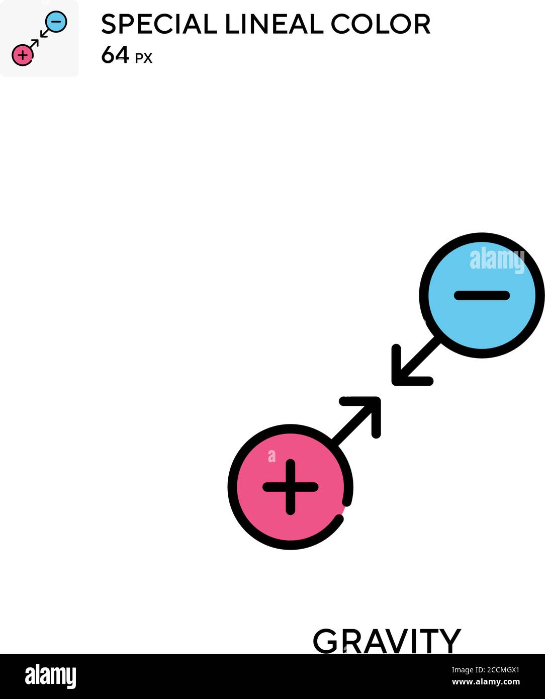 Gravity Special lineal color icon. Illustration symbol design template ...