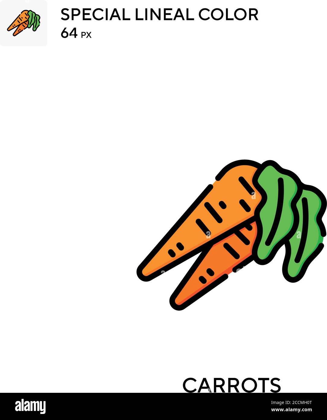 Carrots Special lineal color icon. Illustration symbol design template ...