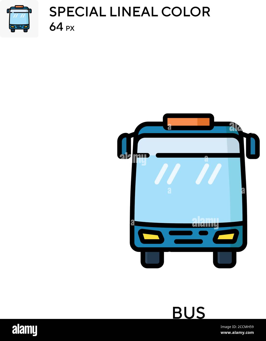Bus Special lineal color icon. Illustration symbol design template for ...