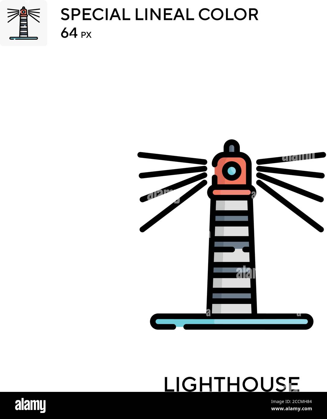 Lighthouse Special lineal color icon. Illustration symbol design ...