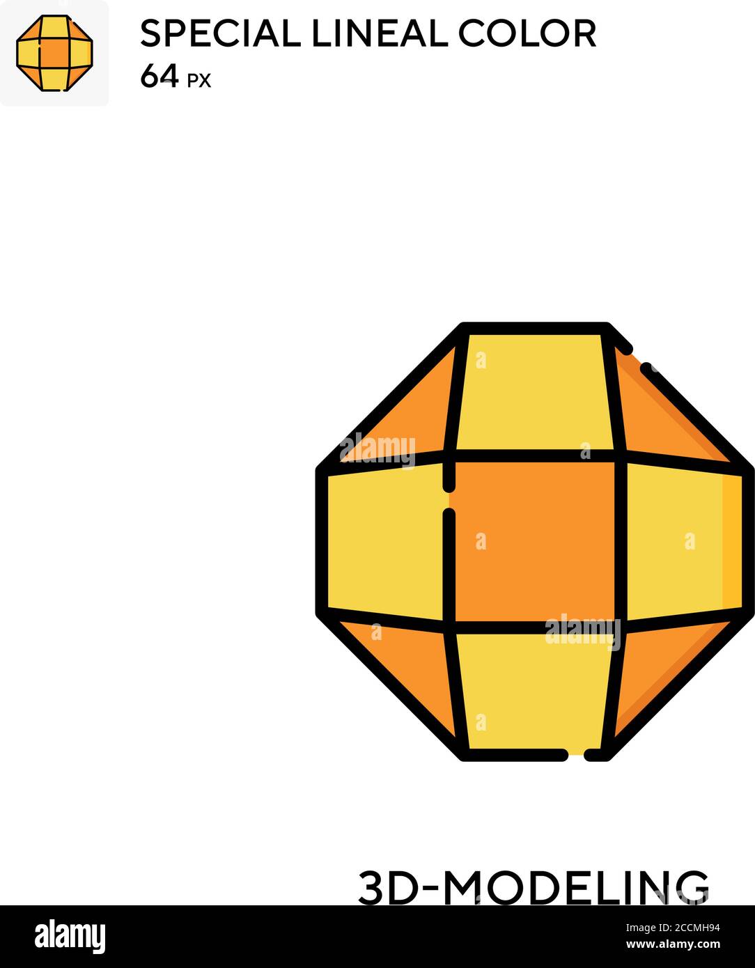 3d-modeling Special lineal color icon. Illustration symbol design ...