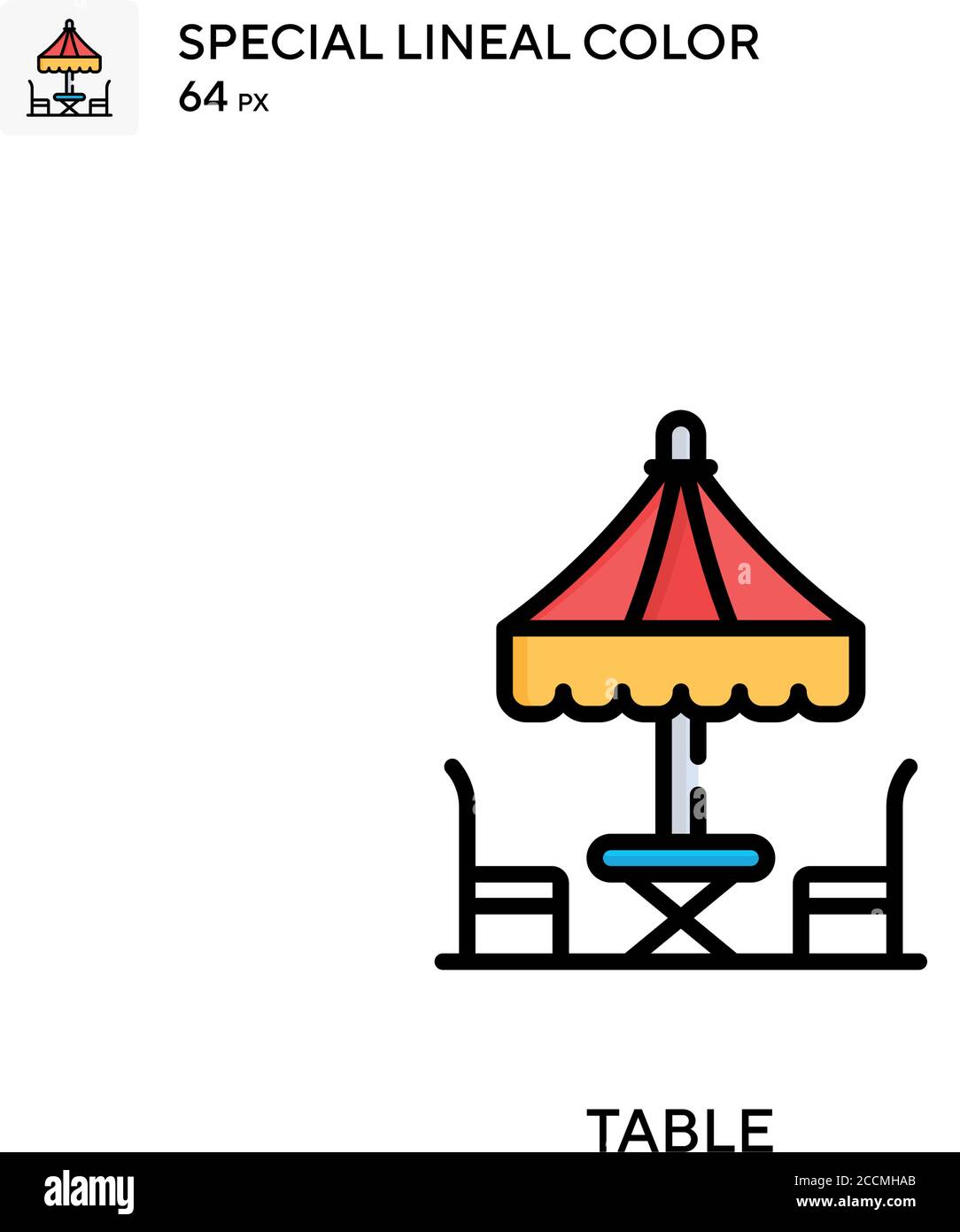 Table Special lineal color icon. Illustration symbol design template ...