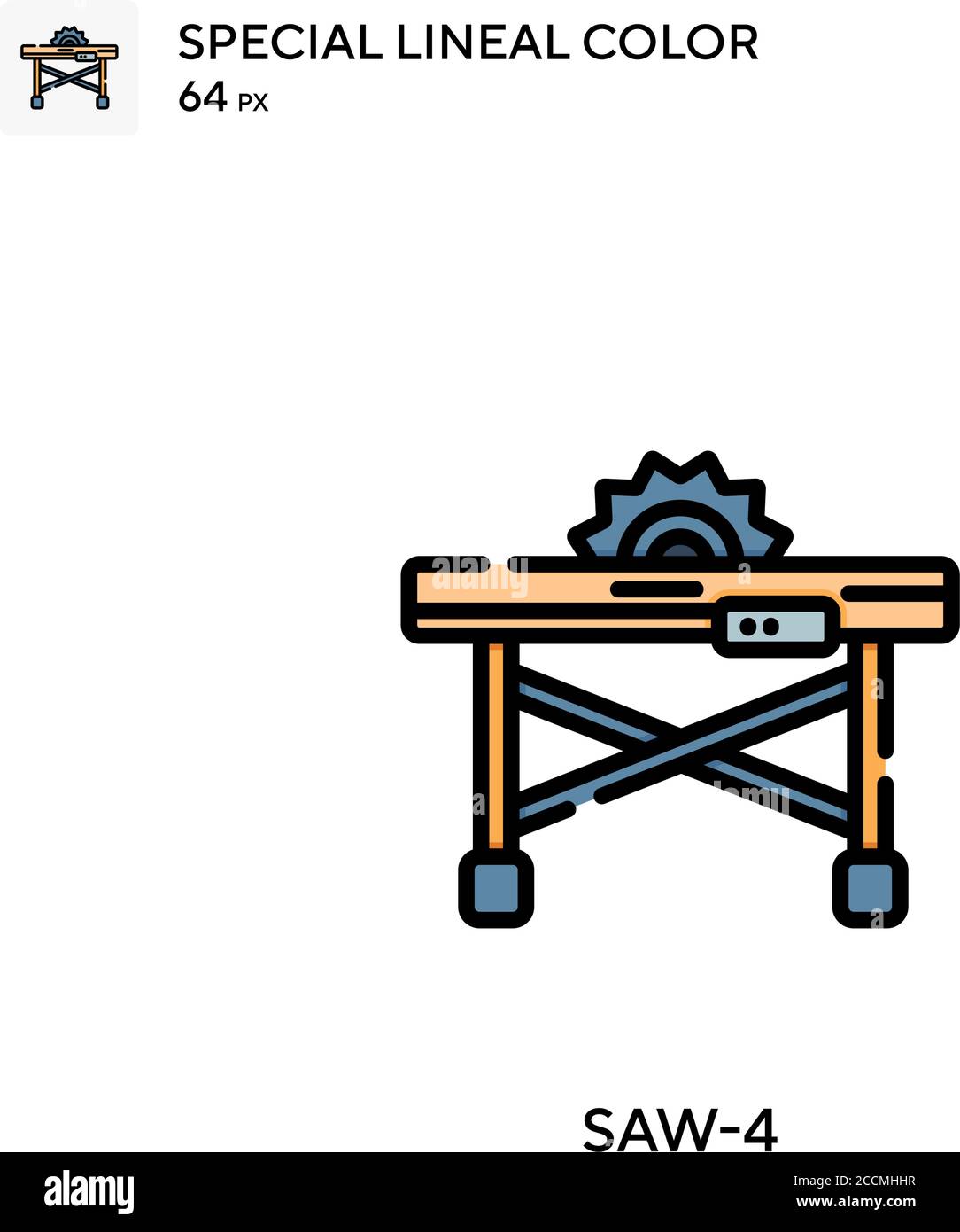Saw-4 Special lineal color icon. Illustration symbol design template ...