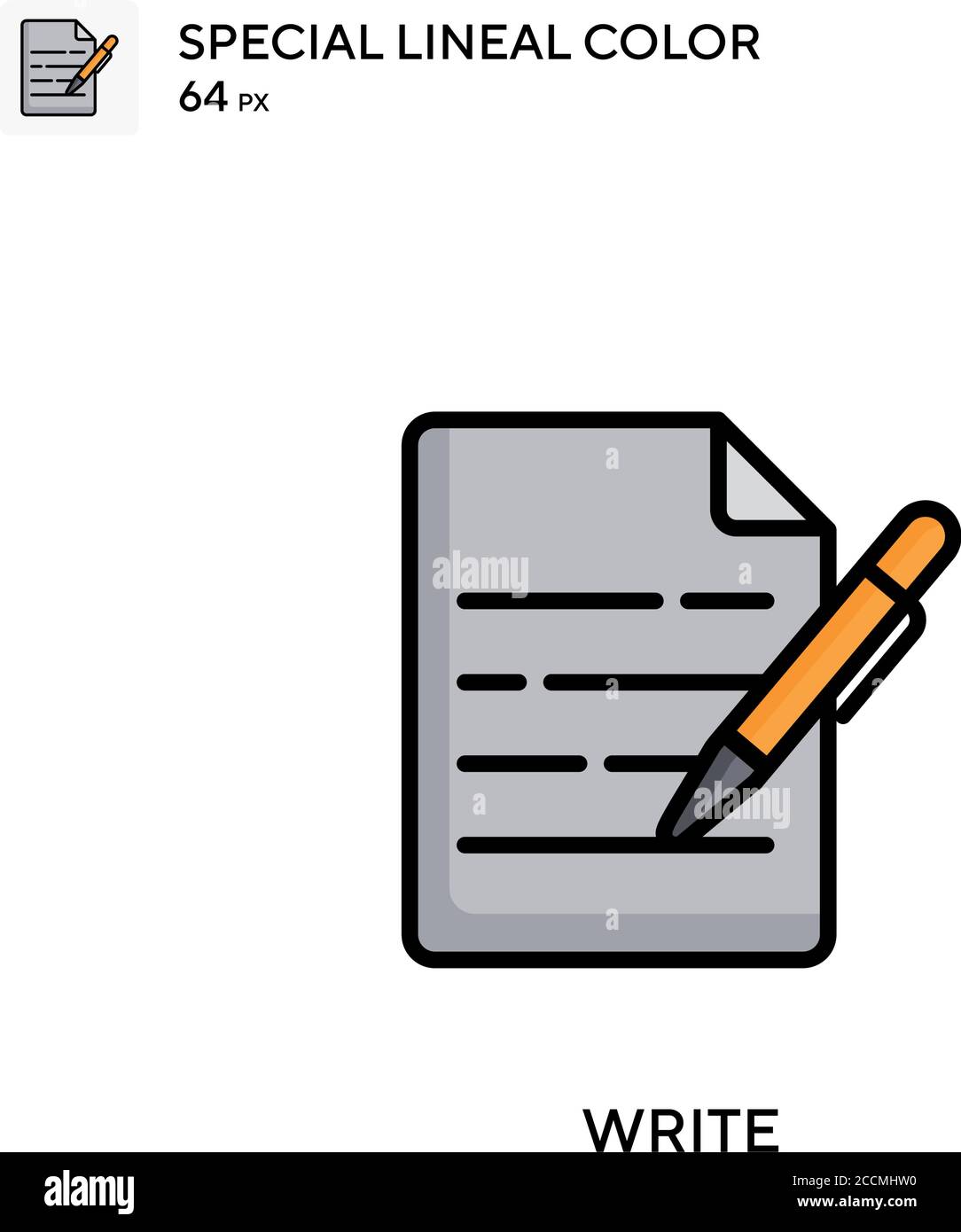 Write Special lineal color icon. Illustration symbol design template ...