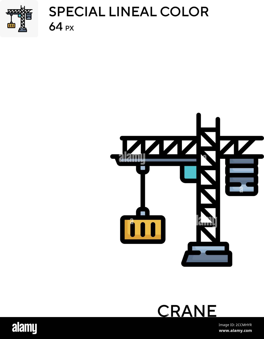 Crane Special lineal color icon. Illustration symbol design template ...