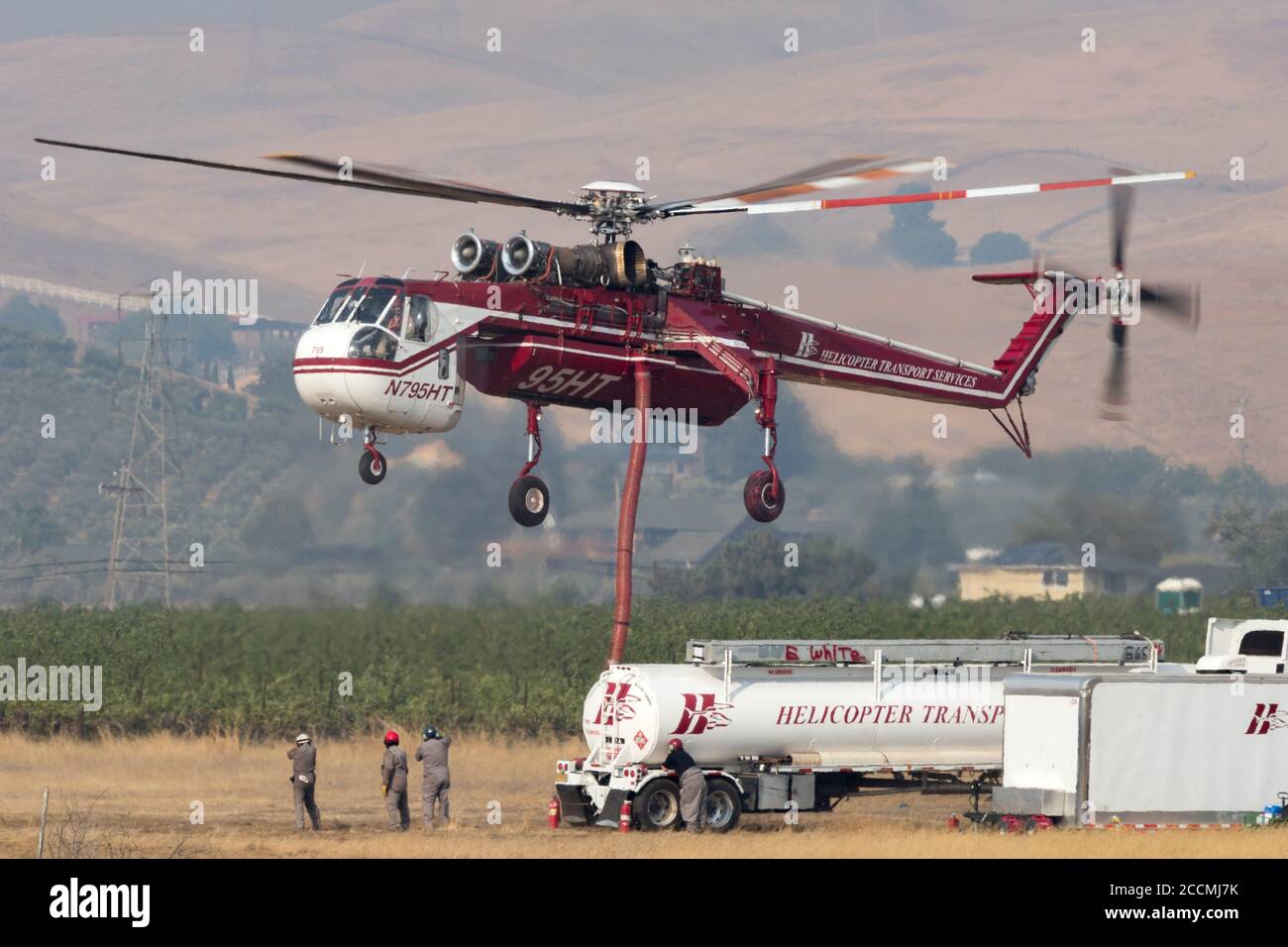Sikorsky Ch 54a Tarhe N795ht Operates Out Of Meadowlark Field In Livermore California In