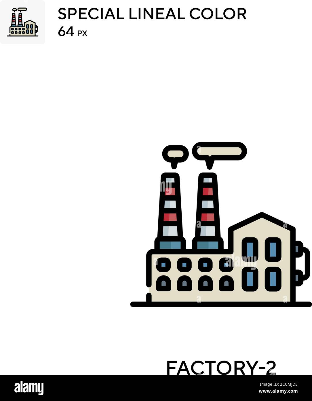 Factory-2 Special lineal color icon. Illustration symbol design ...