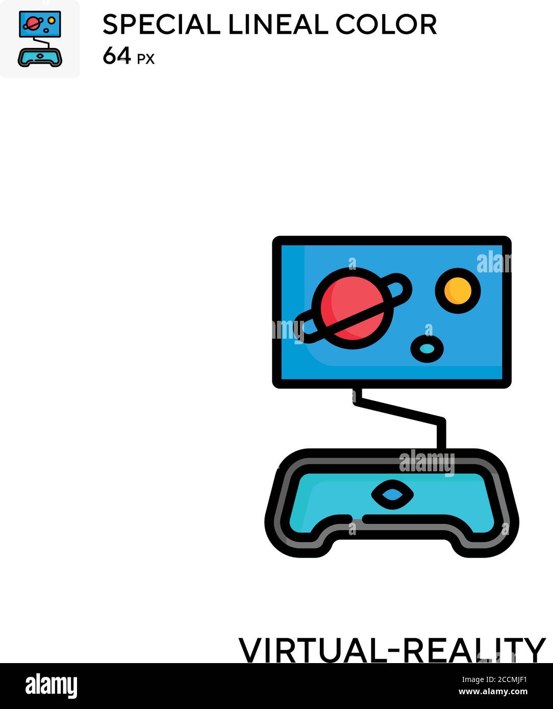 Virtual-reality Special lineal color icon. Illustration symbol design ...
