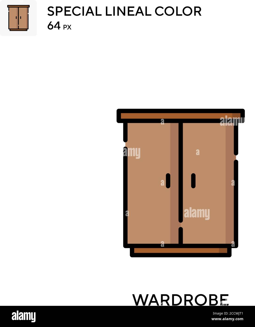 Wardrobe Special lineal color icon. Illustration symbol design template ...
