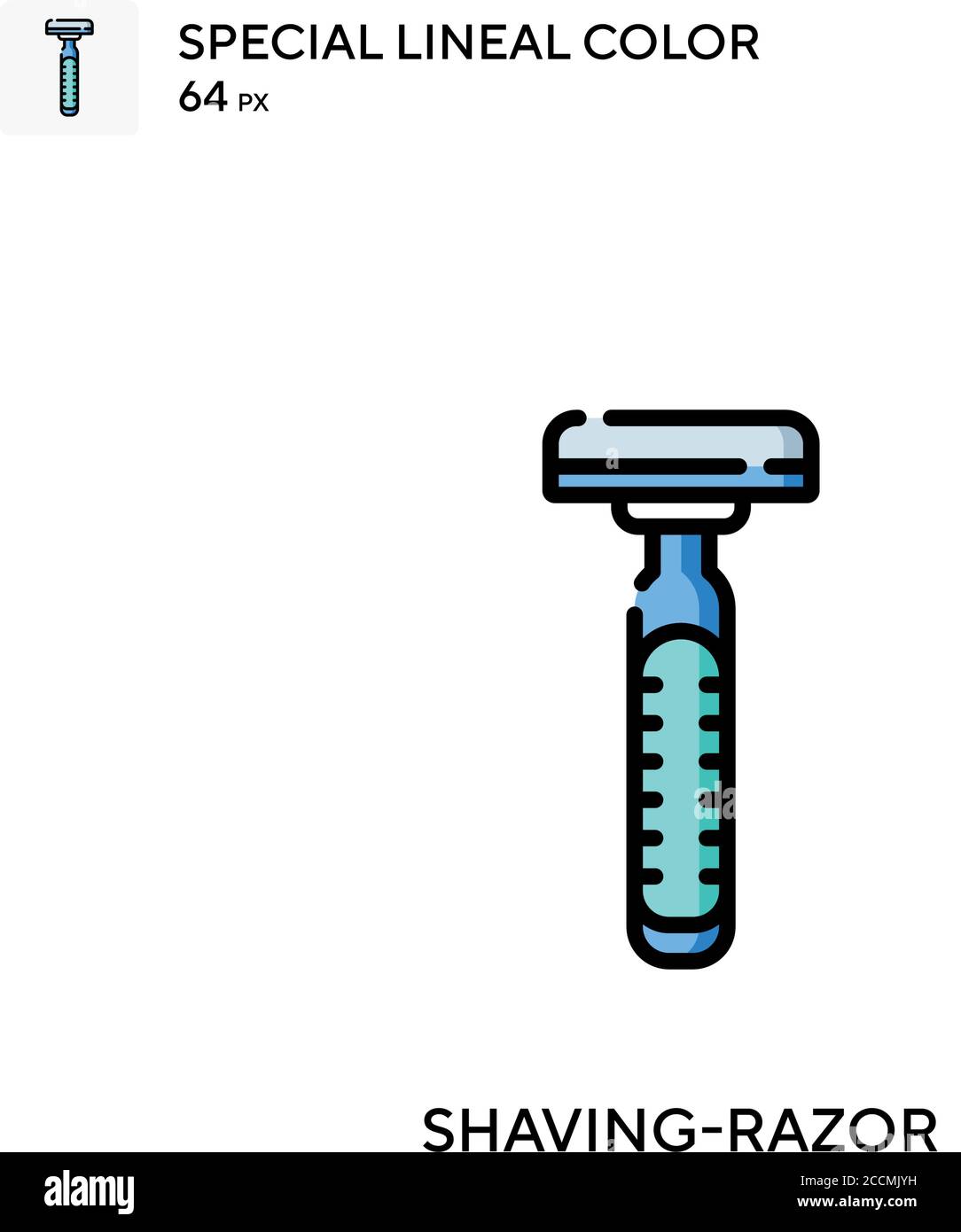 Shaving-razor Special lineal color icon. Illustration symbol design ...