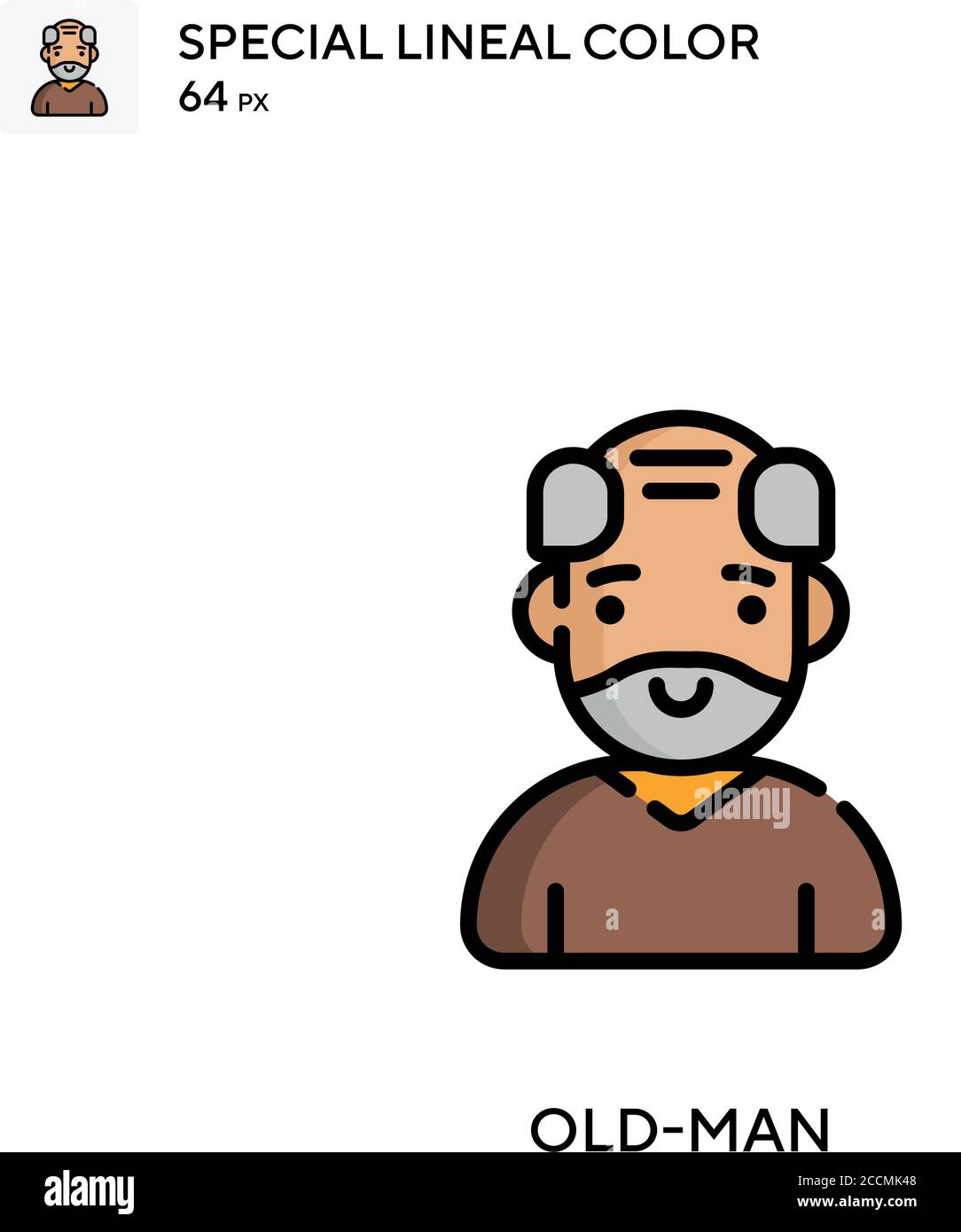 Handsome old man sitting Stock Vector Images - Alamy