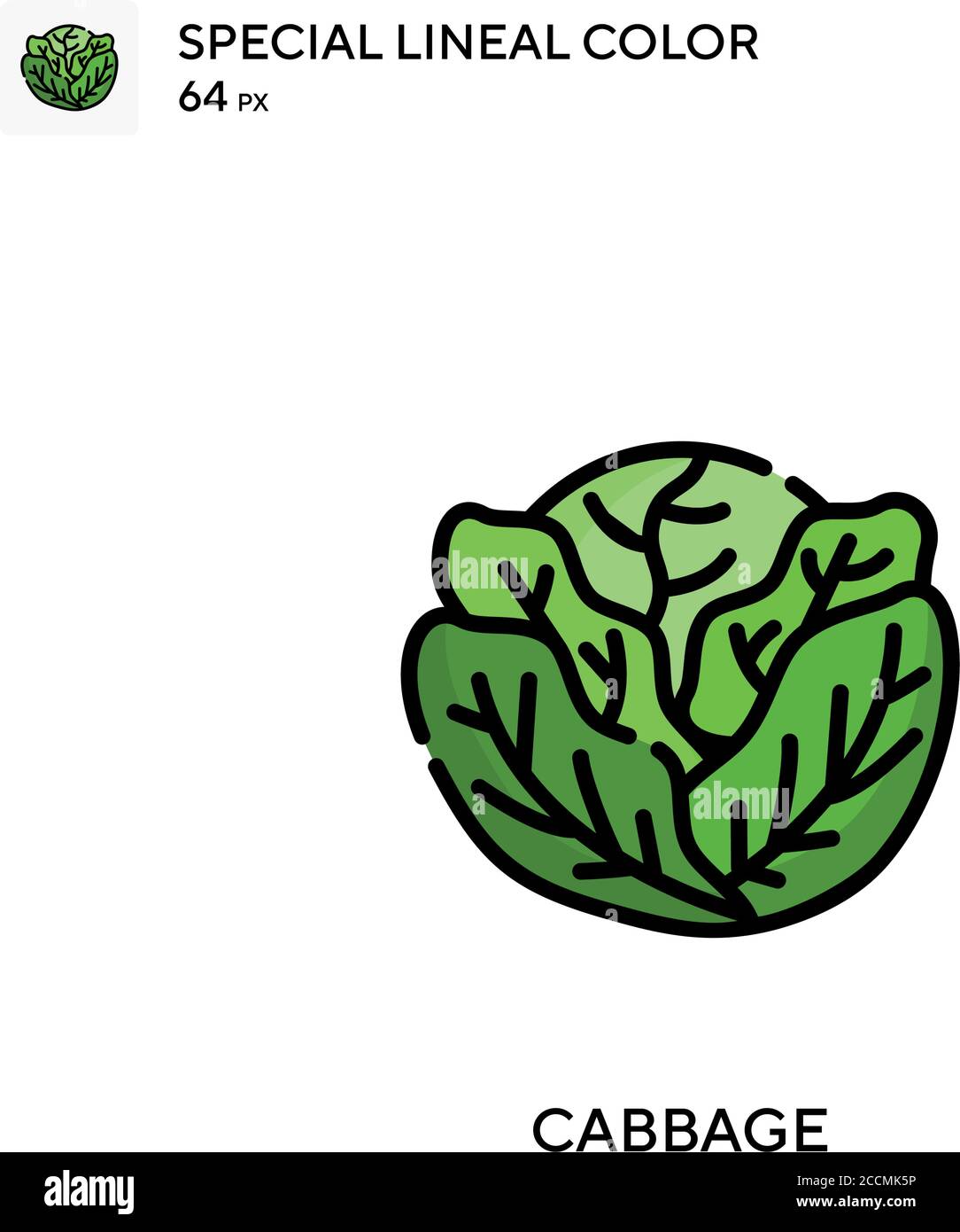 Cabbage Special lineal color icon. Illustration symbol design template ...