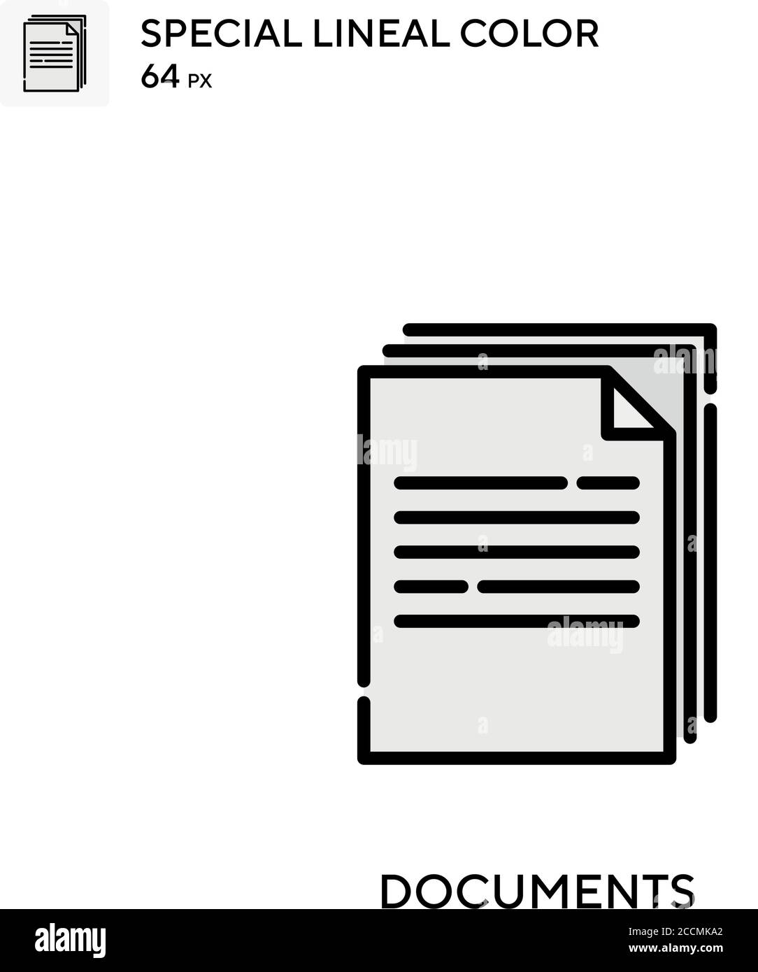 Documents Special lineal color icon. Illustration symbol design ...