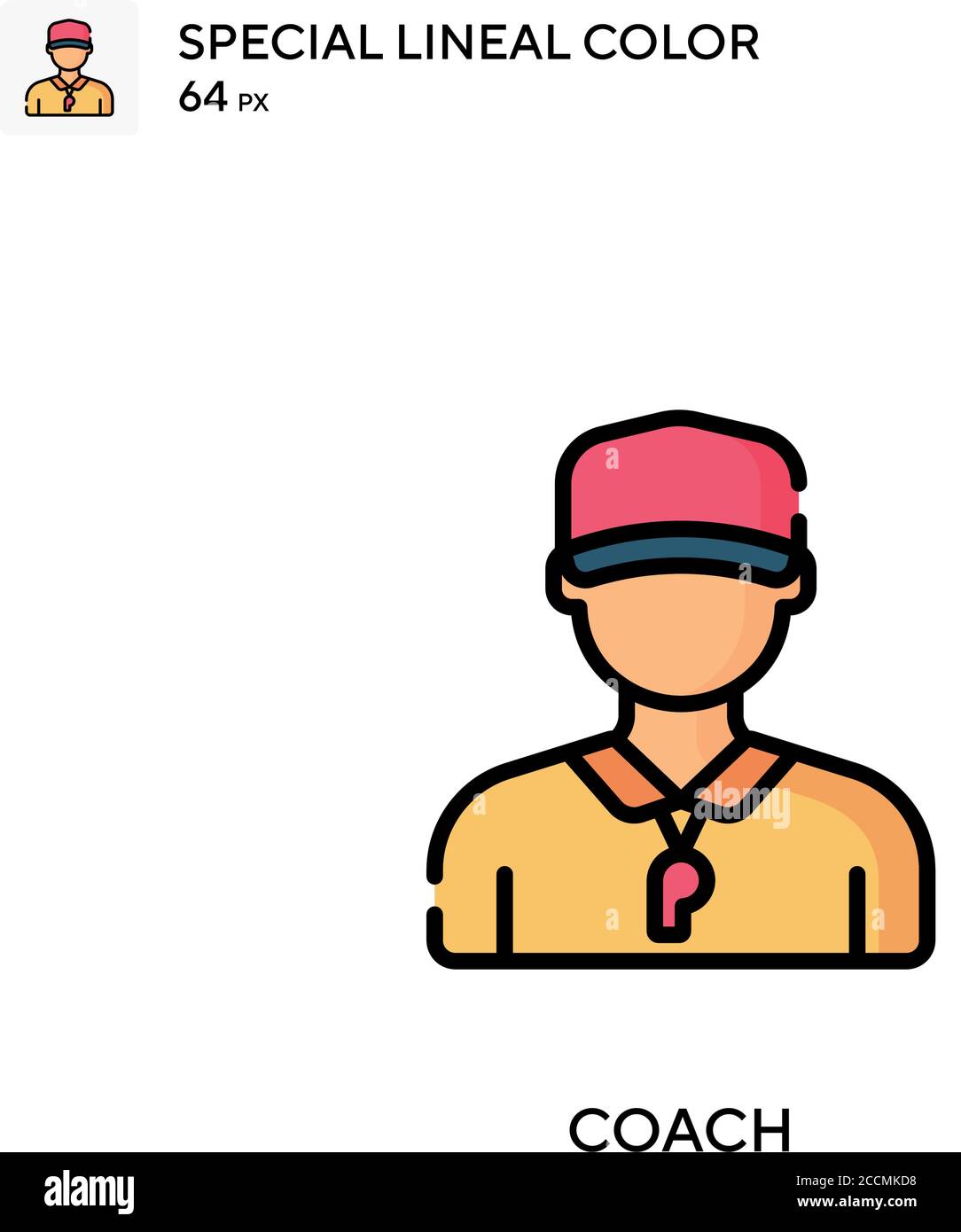 Coach Special lineal color icon. Illustration symbol design template ...