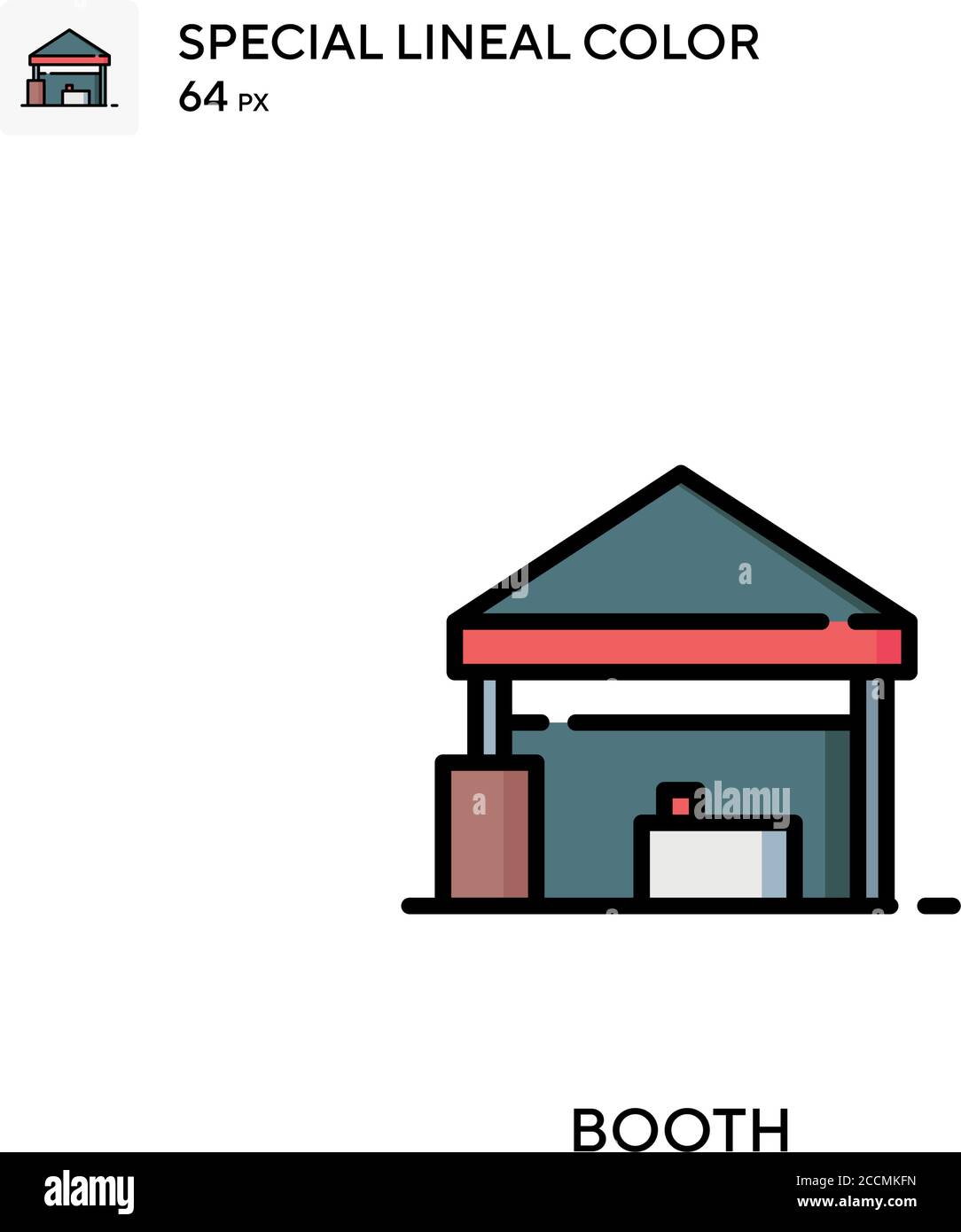 Booth Special lineal color icon. Illustration symbol design template ...
