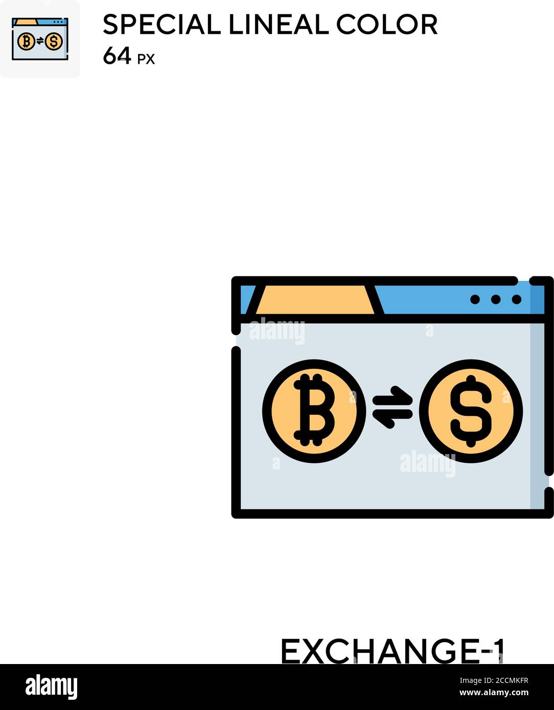 Exchange-1 Special lineal color icon. Illustration symbol design ...