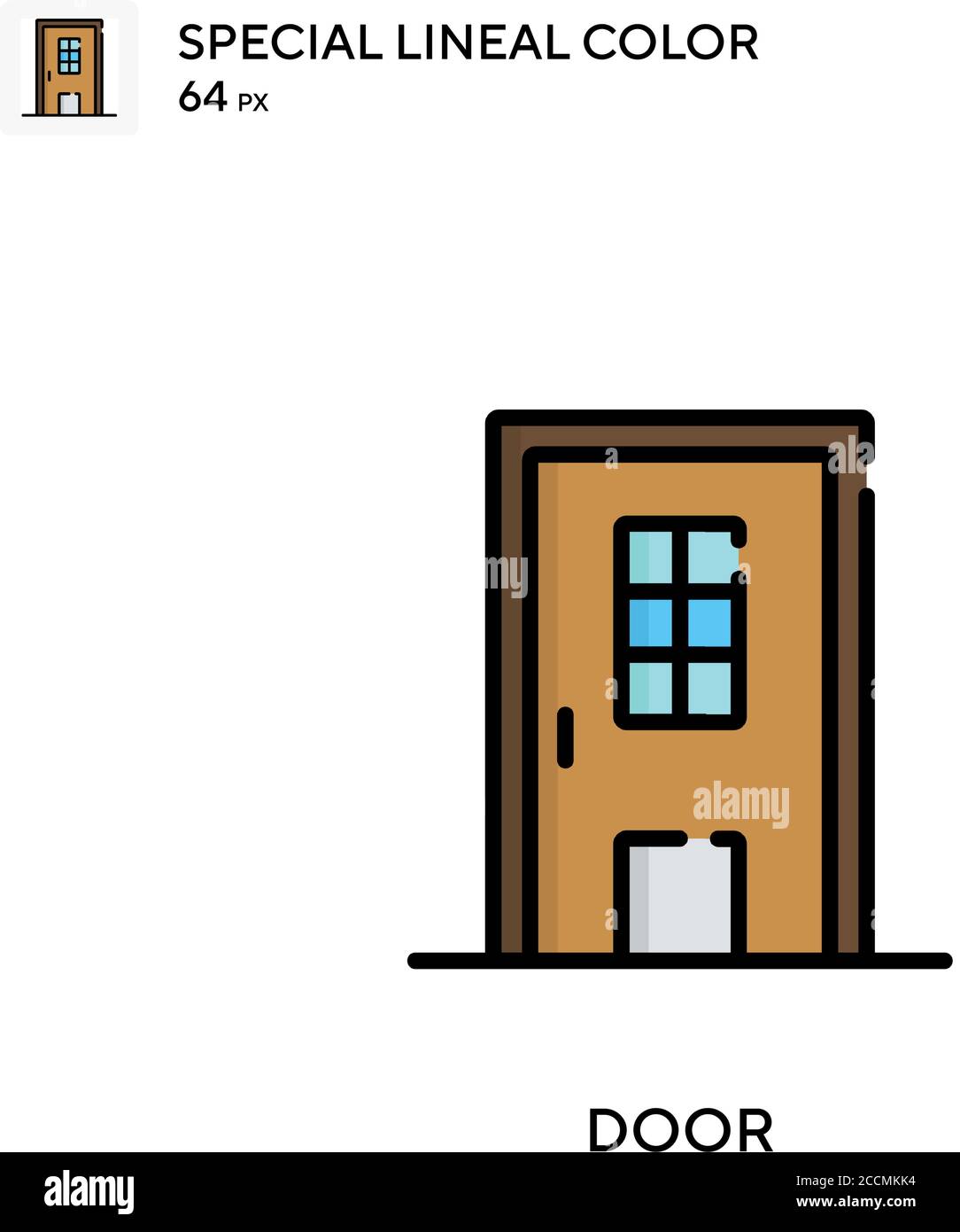Door Special lineal color icon. Illustration symbol design template for ...