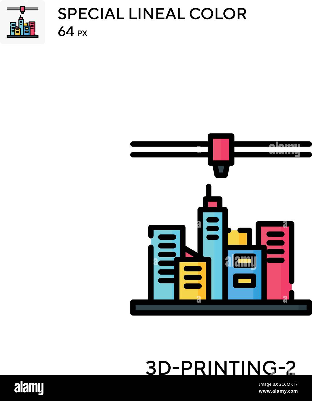 3d-printing-2 Special lineal color icon. Illustration symbol design ...