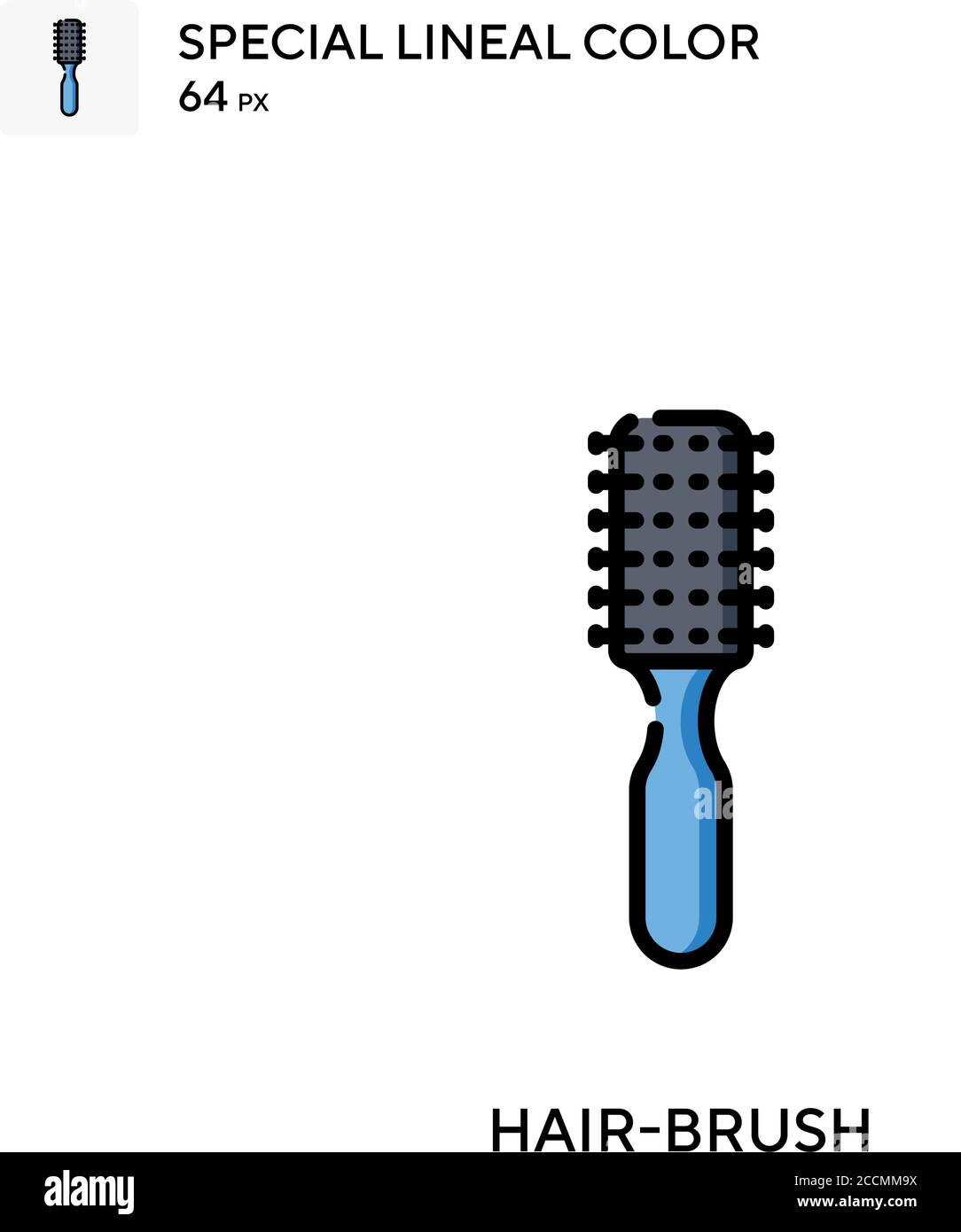 Hair-brush Special lineal color icon. Illustration symbol design ...