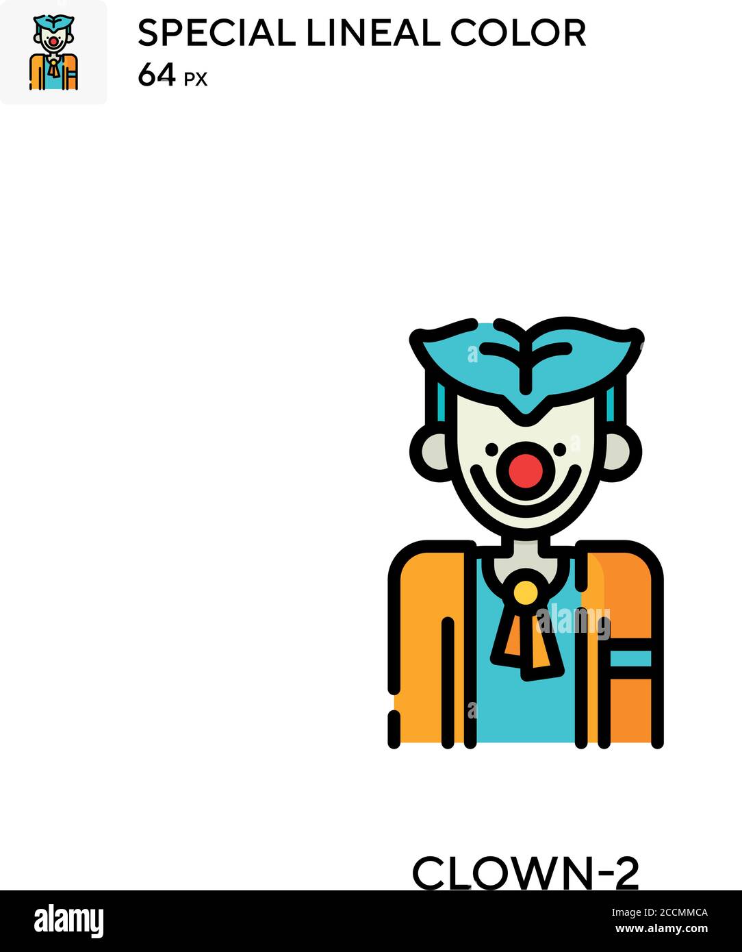 Clown-2 Special lineal color icon. Illustration symbol design template ...