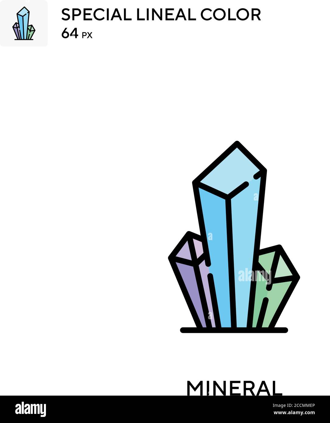 Mineral Special lineal color icon. Illustration symbol design template ...