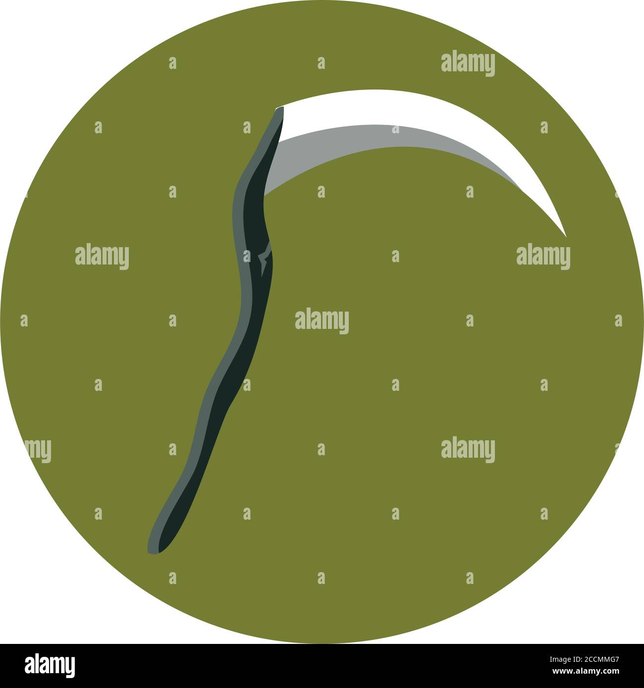 scythe tool steel danger flat and block icon vector illustration Stock ...