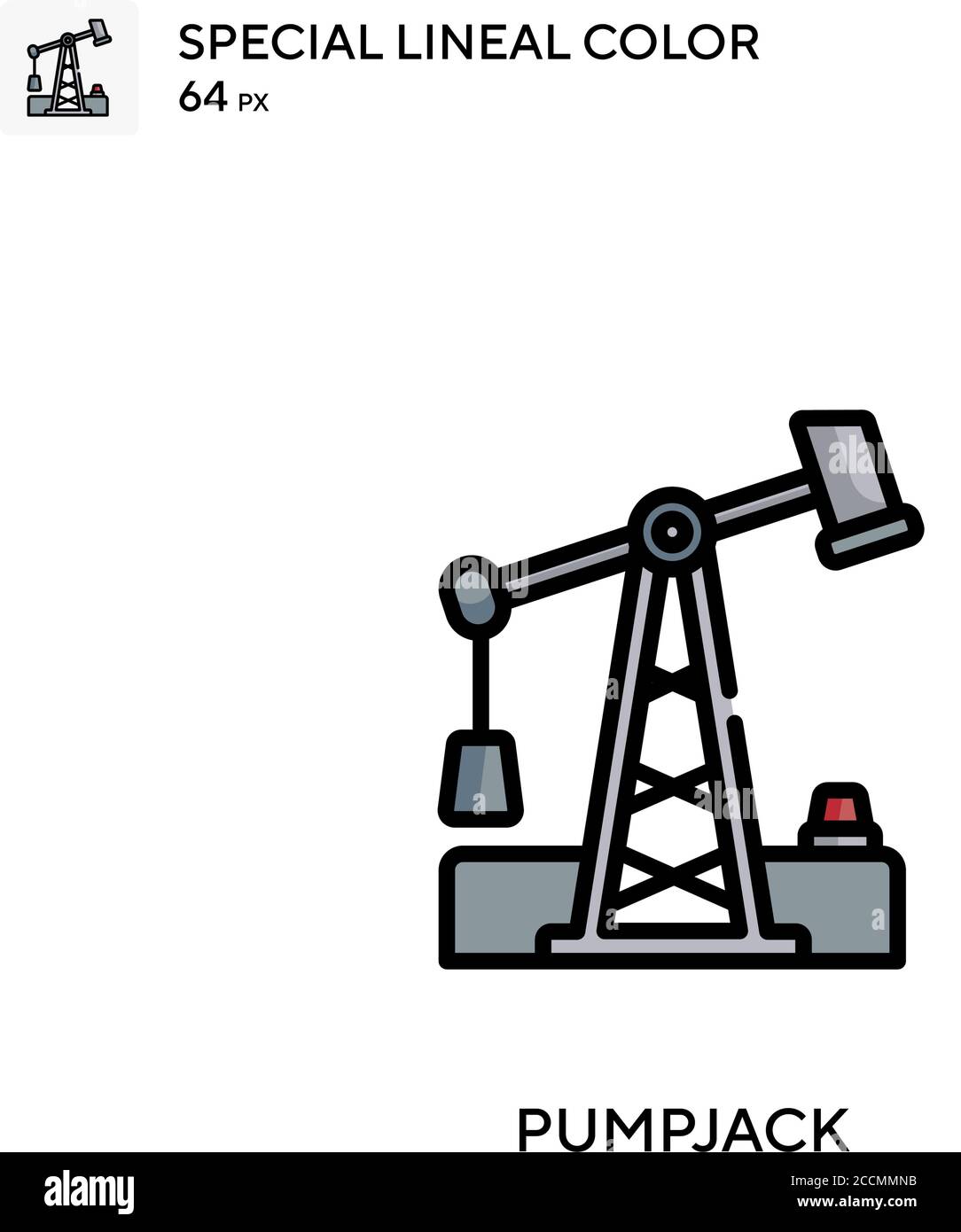 Pumpjack Special lineal color icon. Illustration symbol design template for web mobile UI ...
