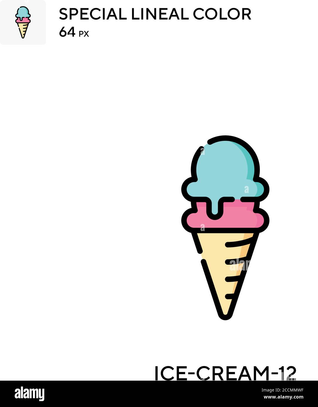 Ice-cream-12 Special lineal color icon. Illustration symbol design ...