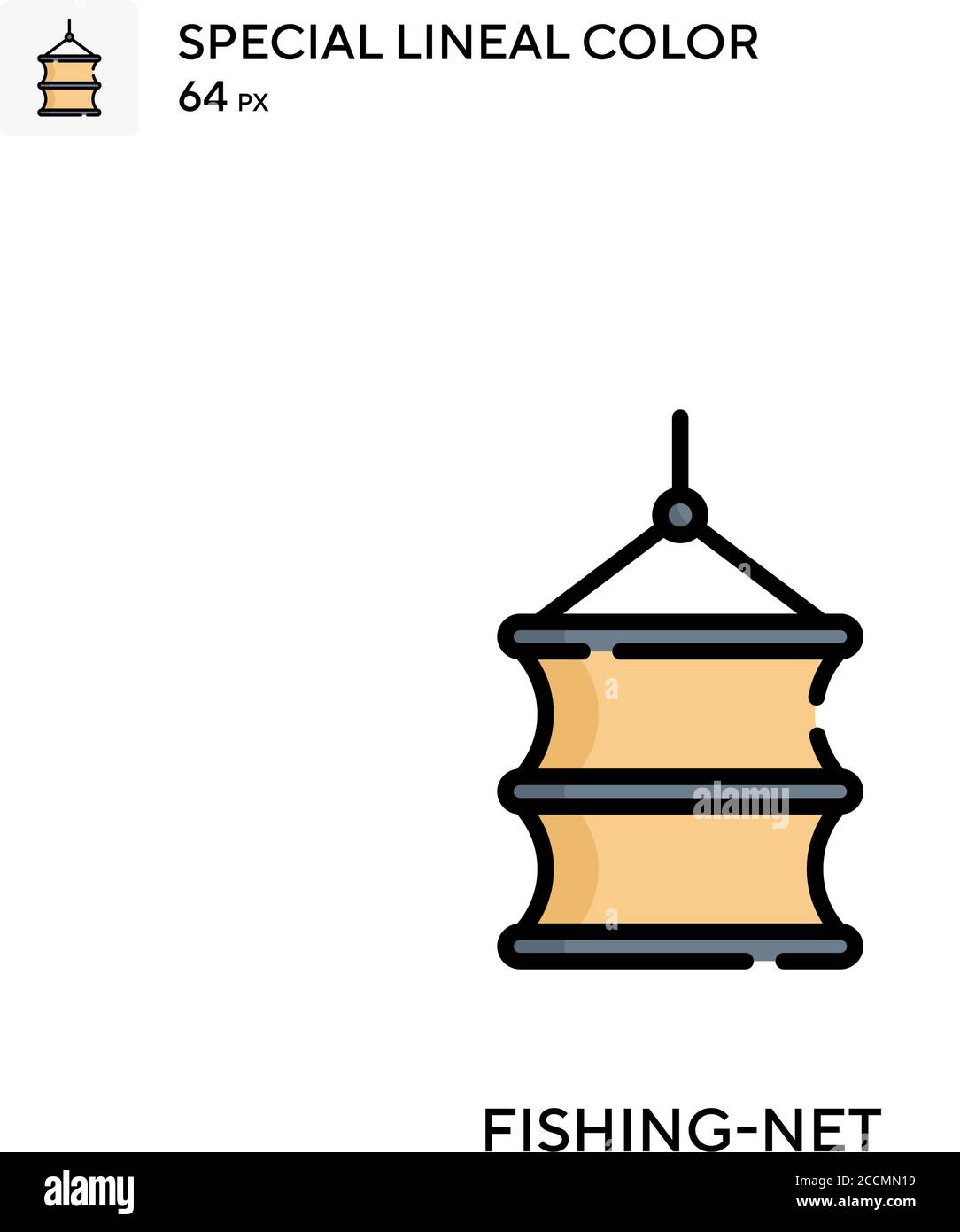 Fishing-net Special lineal color icon. Illustration symbol design ...