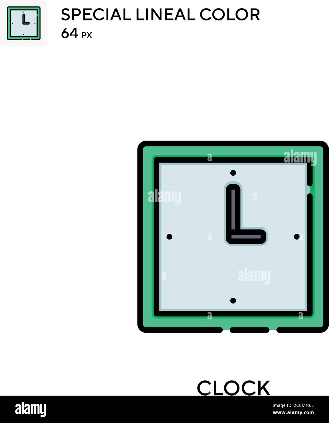 Clock Special lineal color icon. Illustration symbol design template ...