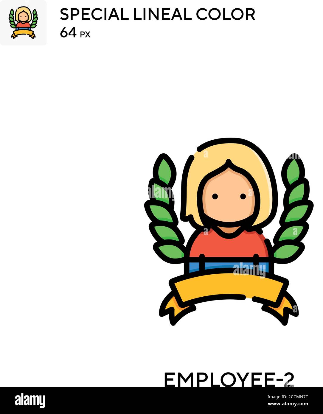 Employee-2 Special lineal color icon. Illustration symbol design ...