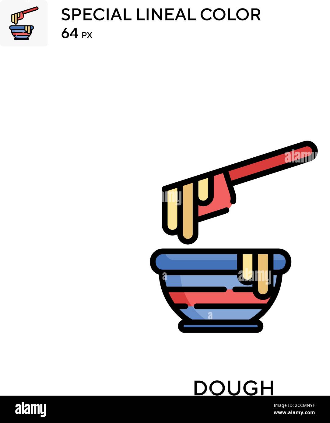 Dough Special lineal color icon. Illustration symbol design template ...