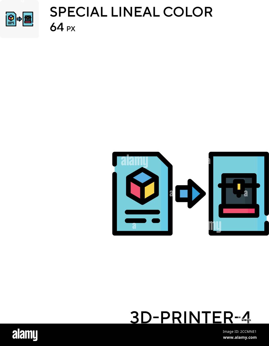3d-printer-4 Special lineal color icon. Illustration symbol design ...