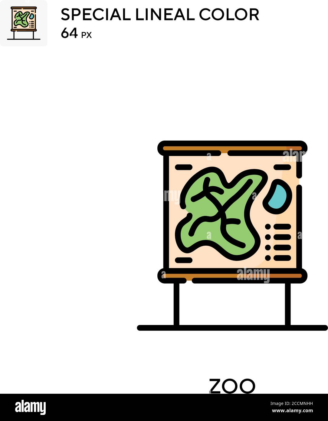 Zoo Special lineal color icon. Illustration symbol design template for ...