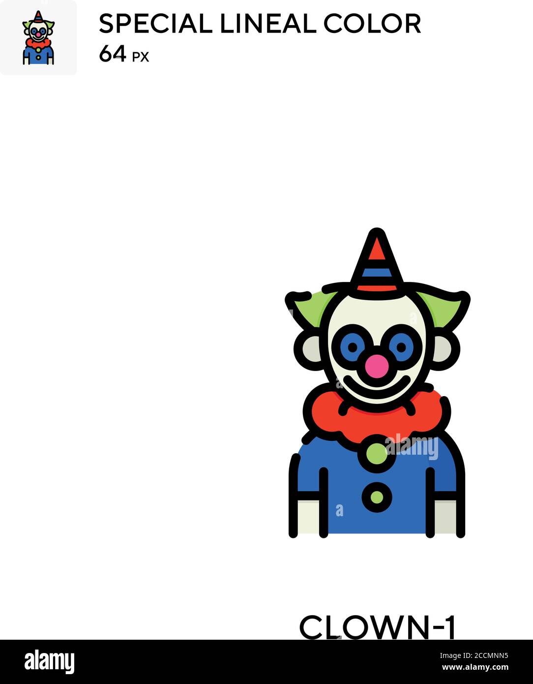 Clown-1 Special lineal color icon. Illustration symbol design template ...