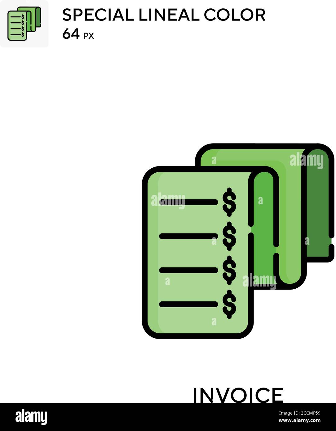 Invoice Special lineal color icon. Illustration symbol design template ...